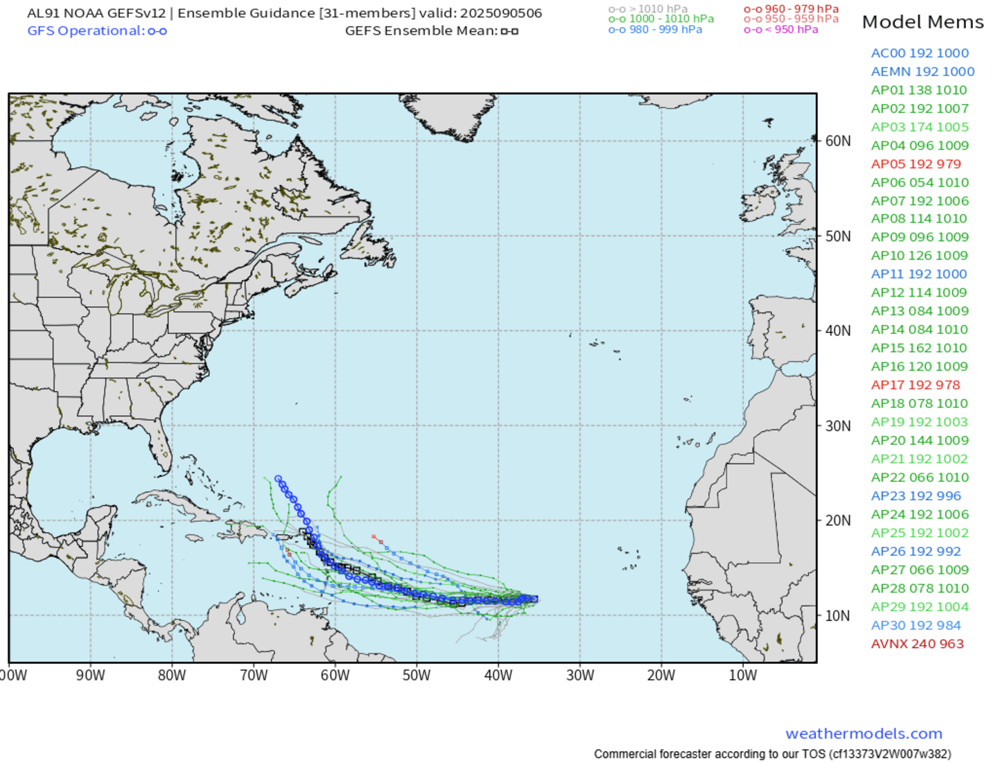 Tracking Invest 91L toward the eastern Caribbean islands for next week